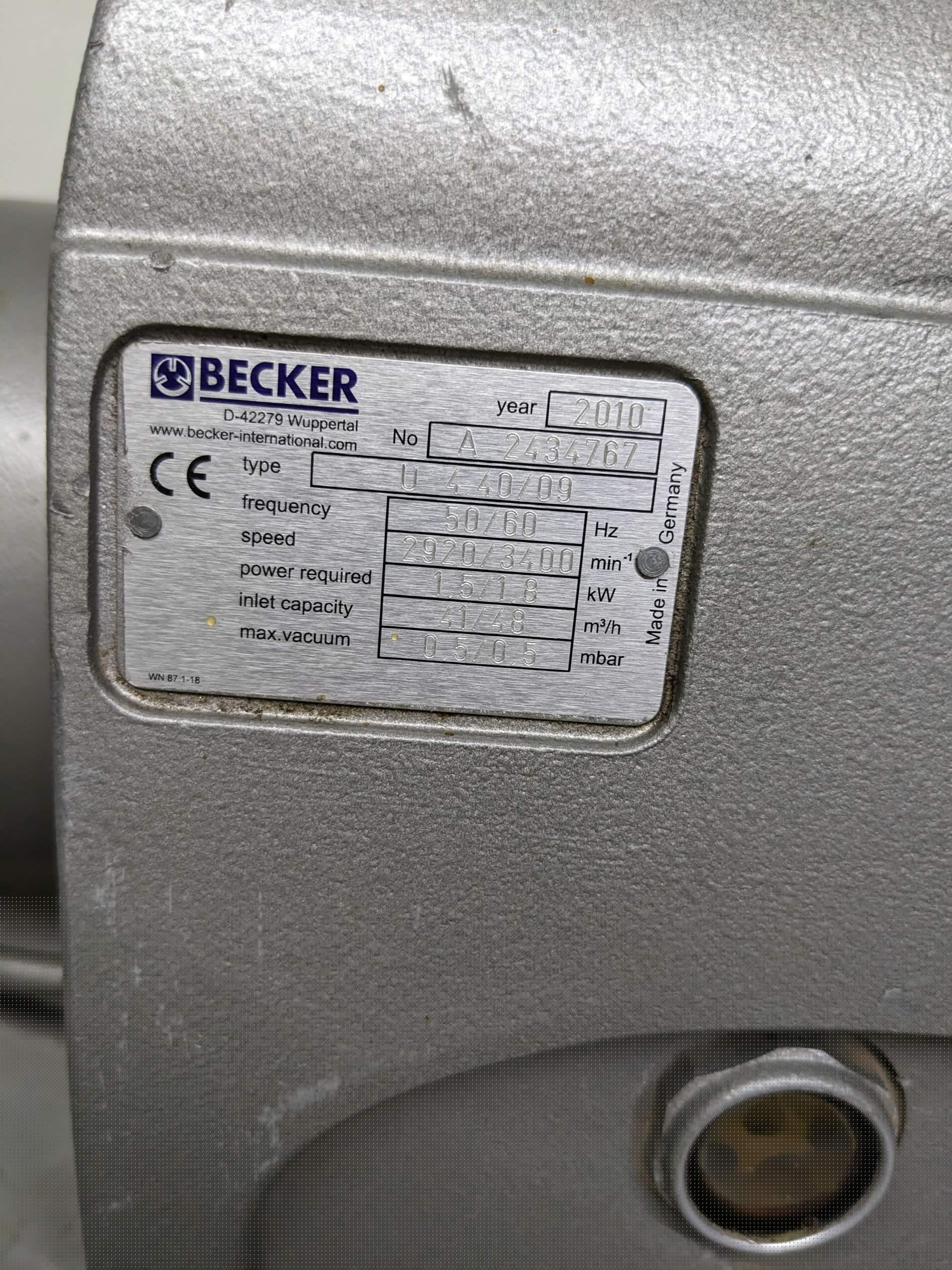 Becker u 4.40 Wuppertal Vacuum Pump - High Performance for Industrial ...